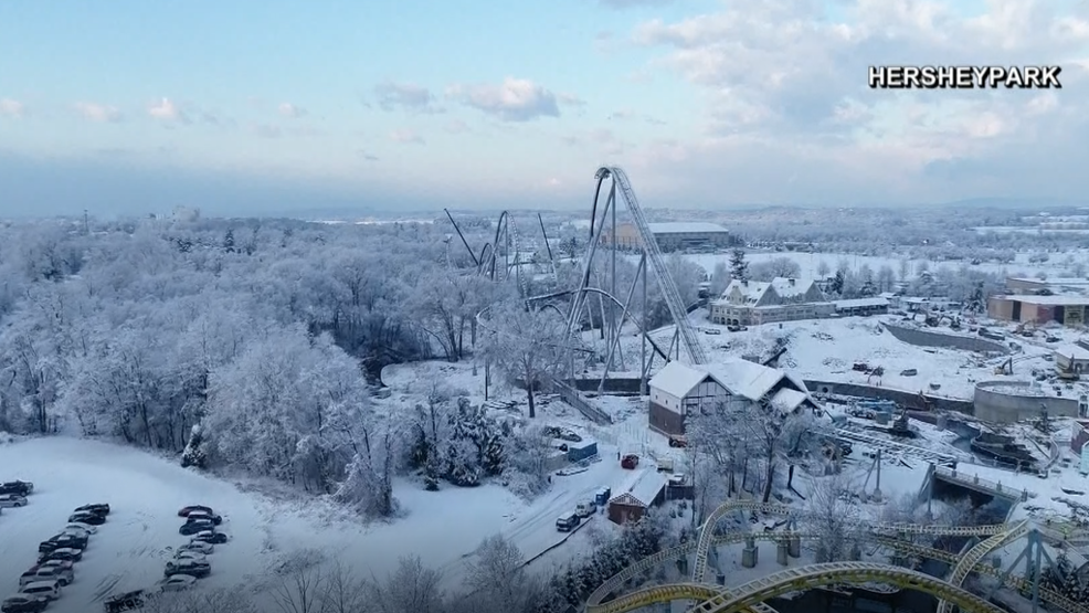 WATCH: Drone footage provides amazing view of snow covering Hershey ...