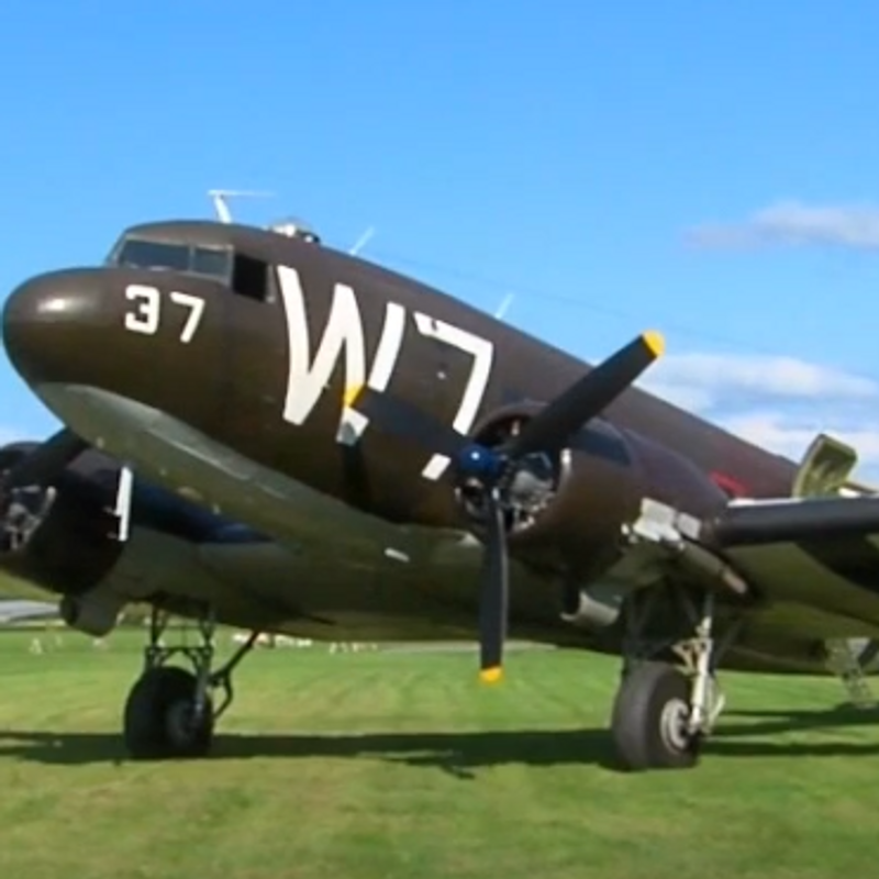 Whiskey 7, a D-Day veteran C47 lost an engine (on the ground thankfully ...
