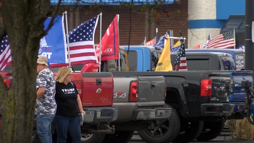 Patriot MAGA Ride: cars and trucks follow the Trump Bus around Cambria ...