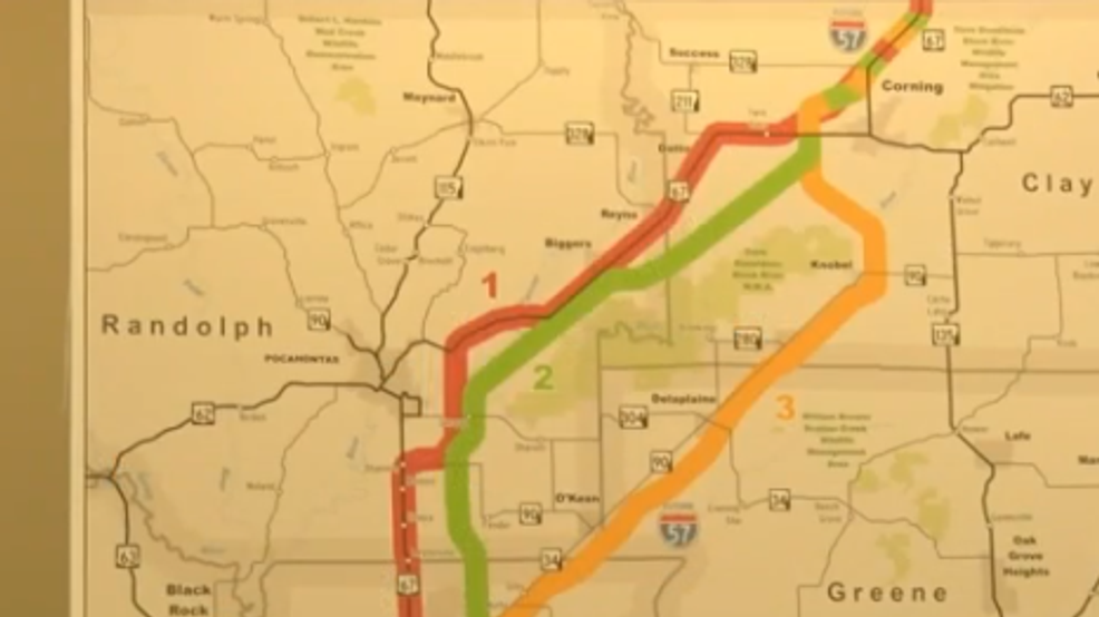 Arkansas Department of Transportation considering 3 route options for I ...