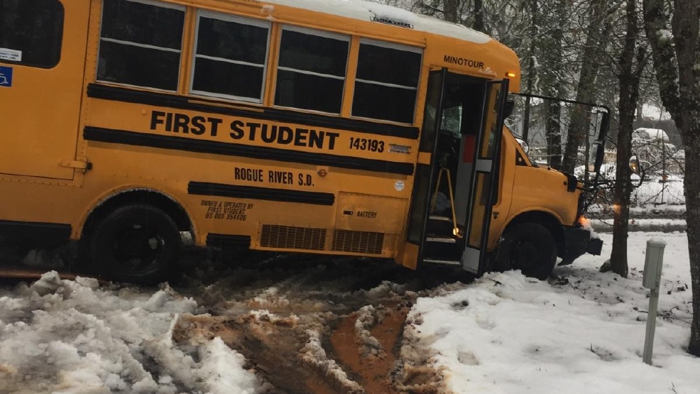 School buses getting trapped in driveways because of ice | KTVL