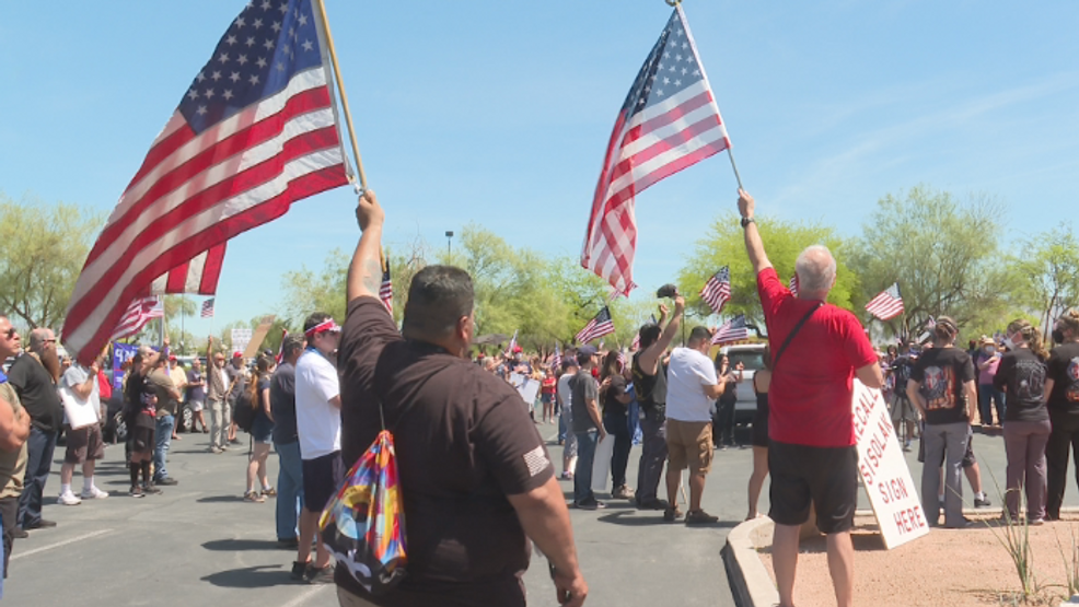 'We want a date:' Hundreds protest to reopen Nevada in downtown Las ...